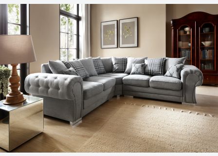 Ferguson Chenille Corner Sofa | Abakus Direct